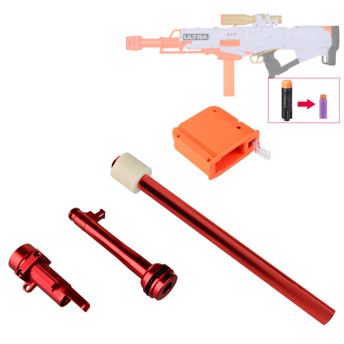 Short Dart Upgrade Tube Kits for Nerf Ultra Pharaoh Blaster | Worker4N ...