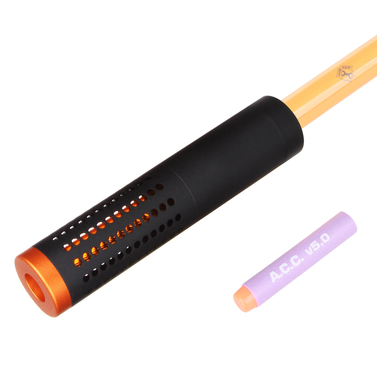 Worker 178cm Suppressor Muzzle Straight Insertion for Nerf Blasters (B ...